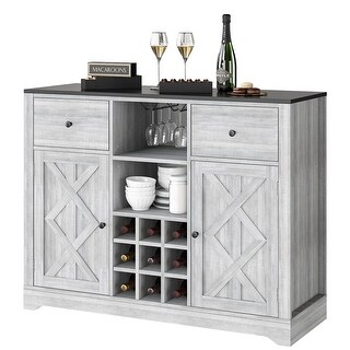 Buffet Sideboard Bar Cabinet with Storage, Buffet Server Wine Cabinet ...