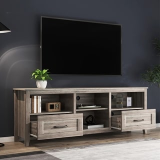 TV Stand with 2 Drawers and 4 High-Capacity Storage Compartment - Bed ...