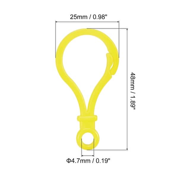 Plastic Lobster Clasps, Claw Snap Hooks for Keychains DIY Yellow 24Pcs ...