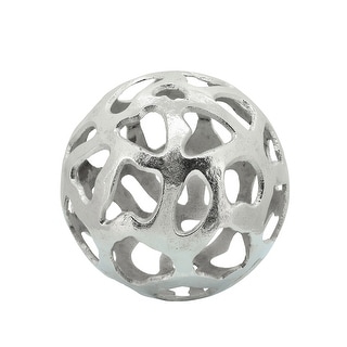 Metal 10" Cut-Out Orb, Silver - Bed Bath & Beyond - 33422809