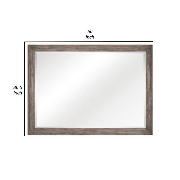 Cady 50 Inch Classic Accent Mirror, Recessed Picture Frame Molding ...