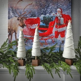 12-15.5" Yarn Winter Chalet Tree Set of 3 - Bed Bath & Beyond - 41974456