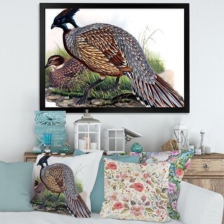 Designart "Vinage Countryside Animals VIII" Farmhouse Framed Art Print ...