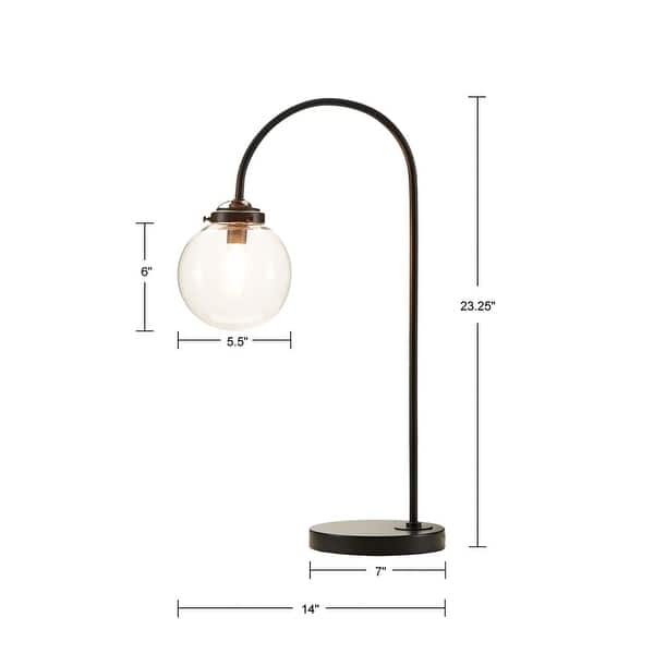 Arched Table Lamp with Glass Globe Bulb - Bed Bath & Beyond - 39009864