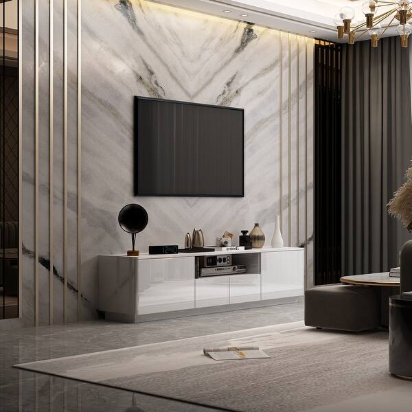 HighGloss LED TV Stand TV Entertainment Center TV Console Media Gaming ...