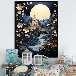 Designart "Blue Glorious Byzantine Landscape I" Religious Landscape ...