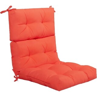 Tufted Outdoor Patio Chair Cushion with String Ties, High Back ...