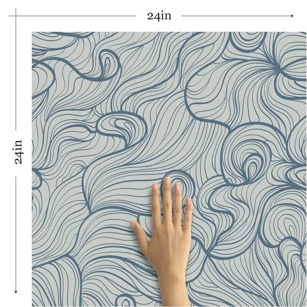 Blue Textured Basic Peel and Stick Removable Wallpaper 5559 - Bed Bath ...