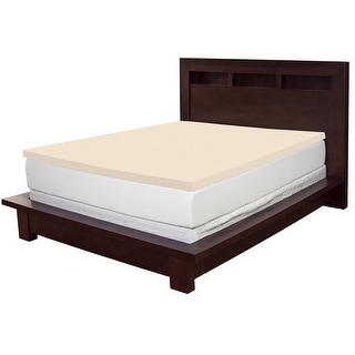 Select Luxury 3 Inch Copper Infused Memory Foam Topper - Beige - Bed ...