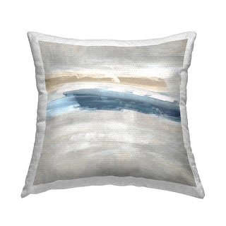 Stupell Blue Accent Abstract Composition Printed Outdoor Throw Pillow ...