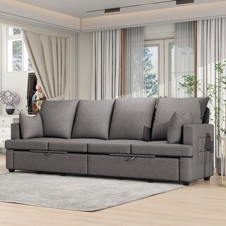 Modern Modular Sofa Couch Multi-functional Upholstered 4-Seater Sofa ...