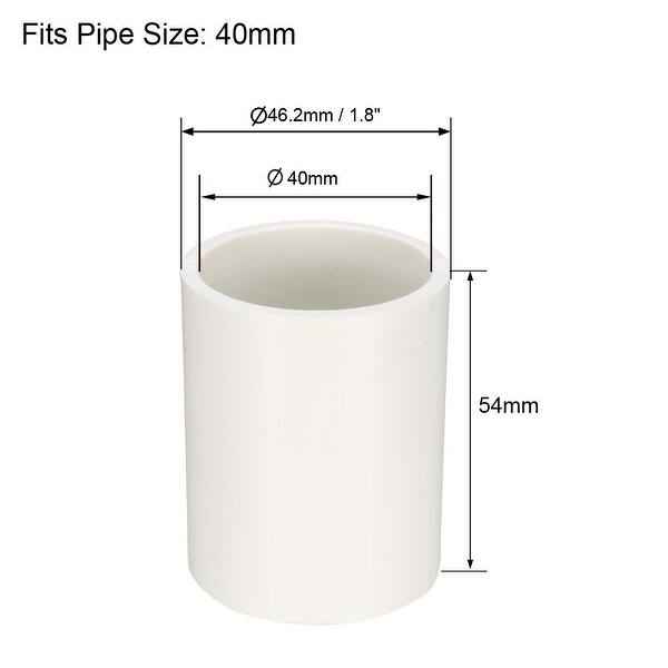 Straight PVC Pipe Fitting Coupling Adapter Connector 1 Pcs - Bed Bath ...