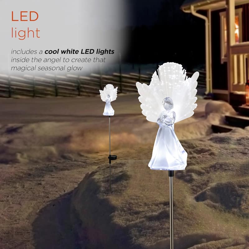 Alpine Corporation Outdoor Garden Stakes LED Lights (Set of 2 ...