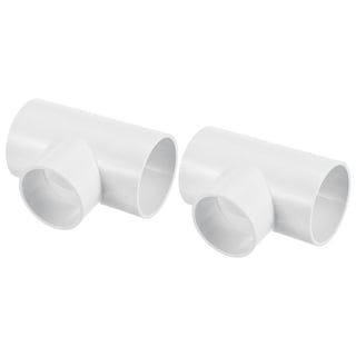 2 1/2" x 2" 3 Way Tee Pipe Fittings UPVC, 2 Pack Joint Coupling Pipe ...