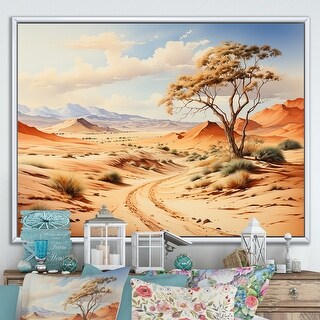 Designart "Africa Desert Namibia I" Landscapes Framed Wall Art Living ...