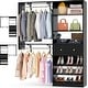 5FT Closet System with 2 Hanging Rods and Wooden Drawer, Walk-in Closet ...