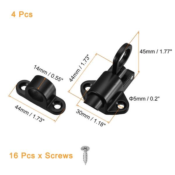 Spring Loaded Latch Pin, 4Pcs - Aluminum Alloy Round Tip of Pin Upward ...