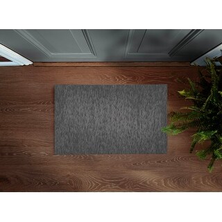 ZELDA DARK GREY with Rubberized non-slip Backing Indoor|Outdoor Mat By ...