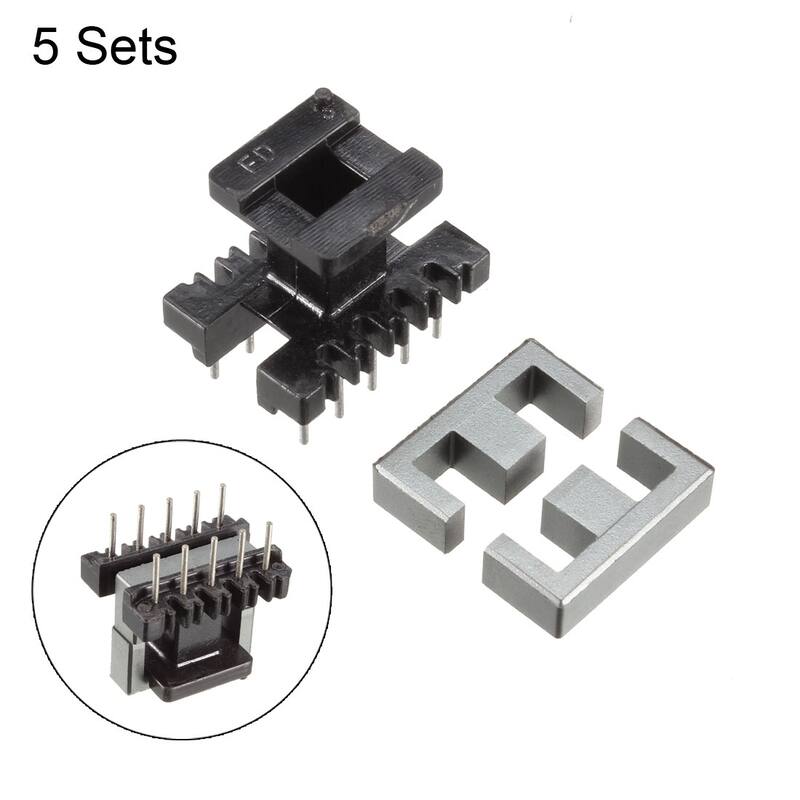 5Sets EE19 5&5pin Transformer Bobbin PC40 10 Ferrite Halves & 5 Bobbin ...
