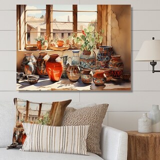 Designart "Native Art Pueblo Pottery I" Native American Wall Art Living ...