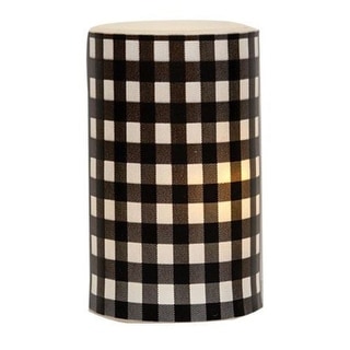Black-White Small Buffalo Check Print Pillar Perfect for Indoor Use - 3 ...