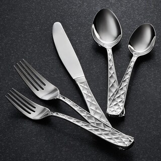 Hampton Forge Argent 45 Piece Quilted Flatware Set - Bed Bath & Beyond ...