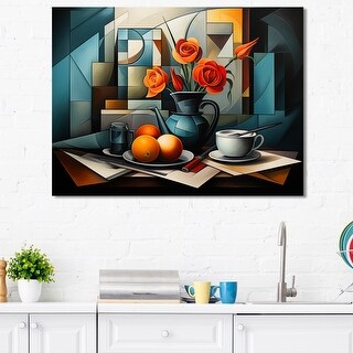 Designart "Cubist Still Life Flowers I" Cubism Wall Art - Bed Bath ...