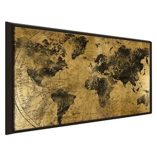 "Golden Atlas" Print on Floating Canvas - Bed Bath & Beyond - 36382523