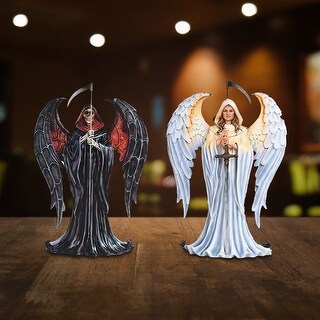 ICE ARMOR 2-PC Set 12.5"H Wizard and Grim Reaper Figurine - Bed Bath ...