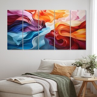 Designart "Opt Art Dynamic Chromatics" Modern Multipanel Wall Art ...