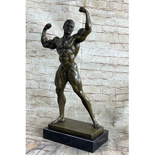 Bodybuilder Muscle Man Fitness Model Mr Universe Athlete Bronze Statue ...