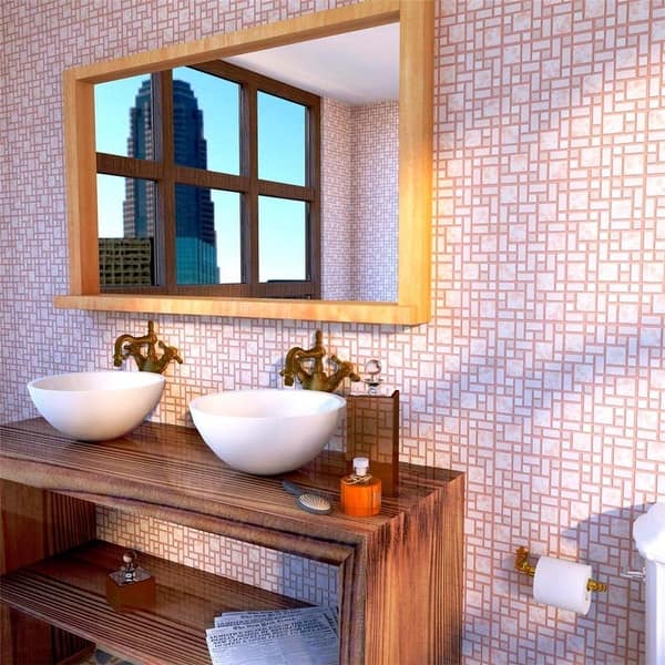 Merola Tile University Pink 11-3/4" x 11-3/4" Porcelain Floor and Wall ...