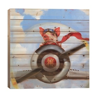 When Pigs Fly Print On Wood by Lucia Heffernan - Multi-Color - Bed Bath ...