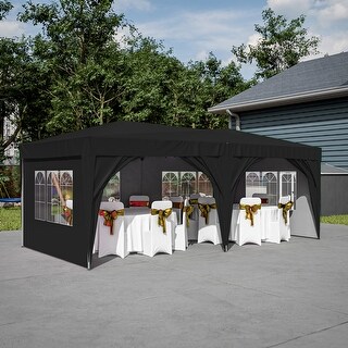 Outdoor All-weather Adjustable Height Gazebos Patio Pop Up Canopy Tent ...