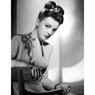 Madge Meredith on an Embroidered Dress and sitting Portrait Photo Print ...