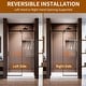 48-60" W x 76" H Semi-Frameless Sliding Shower Door with Smooth Buffer ...