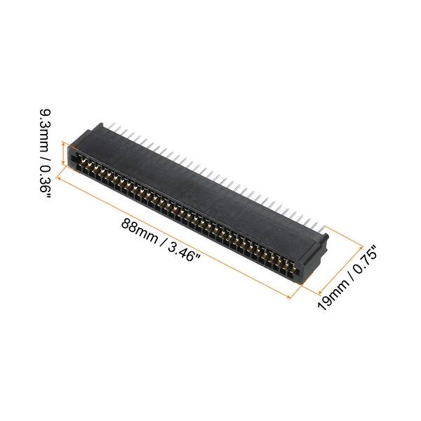 Card Edge Connector Black Socket Right Angle 64 Pin 2.54mm Pitch, Pack ...