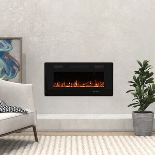 Clihome 50"-72" Recessed Wall-mounted Freestanding Electric Fireplace ...
