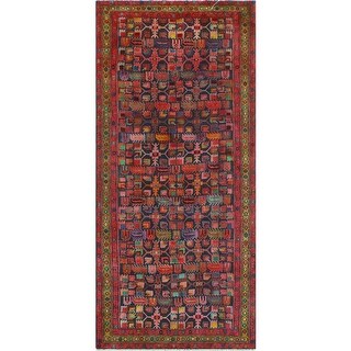 Fine Vintage Distressed Stanford Navy/Red Runner - 4'3" x 9'7" - Bed ...