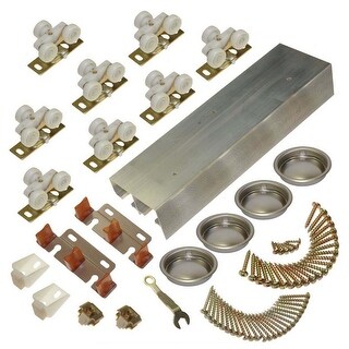 Johnson Hardware 138F Series 96" Aluminum Track with Hardware for (4 ...