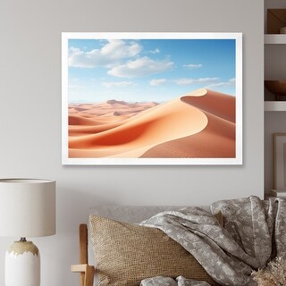 Designart "Desert Infinity Dunes I" Landscapes Framed Wall Art Living ...