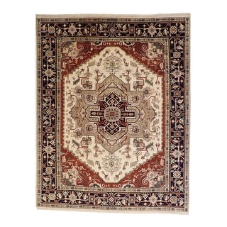 Wahi Rugs Traditional Wool Hand Knotted Rug 7.9X10.1 - 8' x 10' - Bed ...