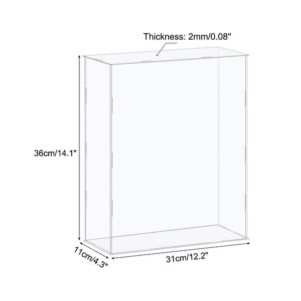 Display Case Box Acrylic Box Transparent Showcase 31x11x36cm for ...