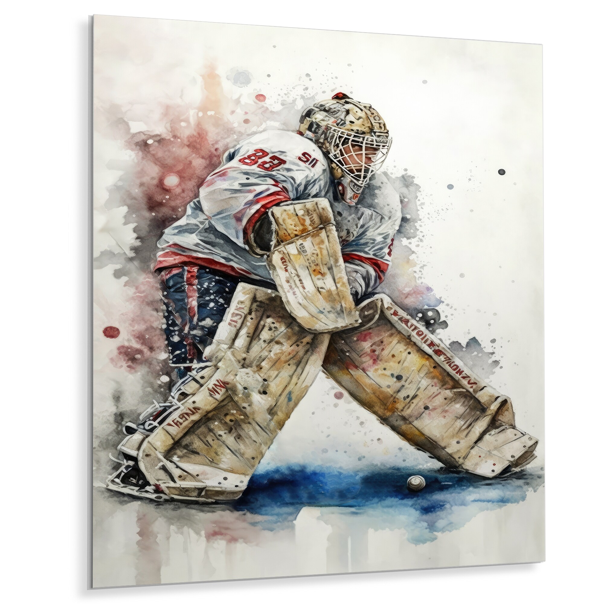 how to draw a ice hockey goalie
