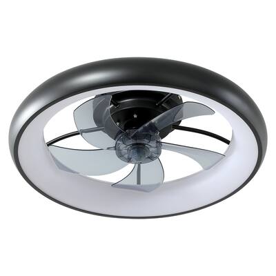 23‘’Flush Mount Ceiling Fan with Lights, Remote Control, Low Profile ...