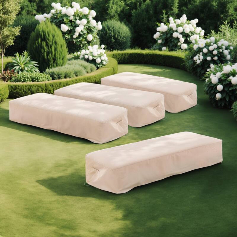 Shield Outdoor Waterproof Fabric Lounge Patio Cover (Set of 2) by ...