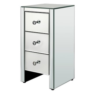 Mirrored Crystal Nightstand with 3 Drawers - Bed Bath & Beyond - 40906585