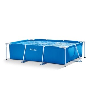 86" x 23" Rectangular Frame Above Ground Outdoor Child Safe Splash ...