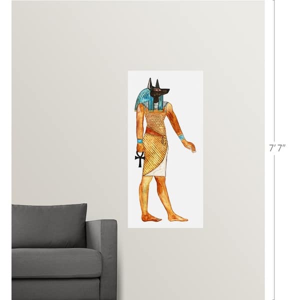 Illustration of Ancient Egyptian god of the dead Anubis holding symbol ...