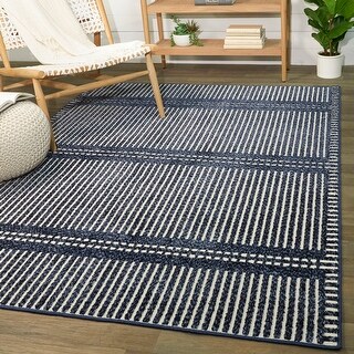 Alexander Home Vail Contemporary Stripe Area Rug - Bed Bath & Beyond ...